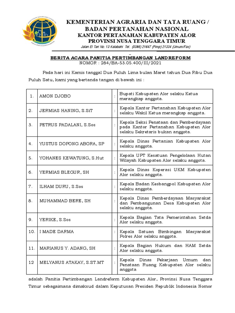 Berita Acara PPL | PDF