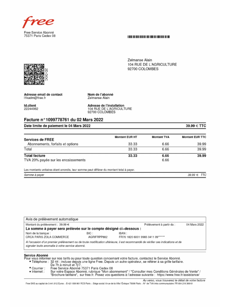 Justif de Domicile Zelmanse (2022.03.02) | PDF