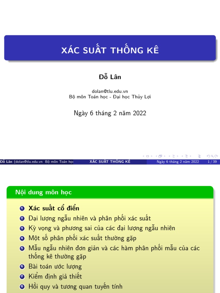 XSTK Buoi1 | PDF