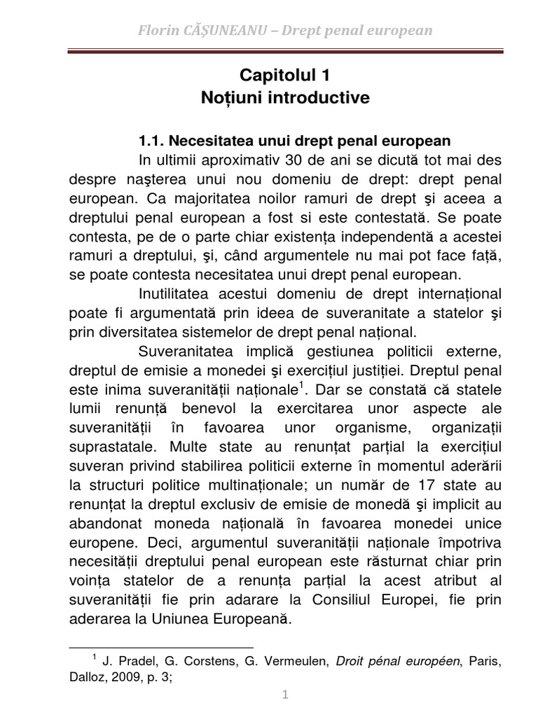 Curs Drept Penal European | PDF