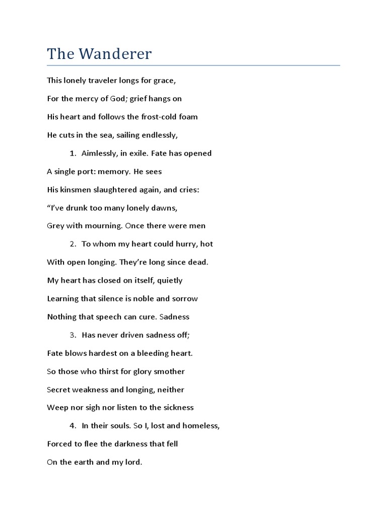 The Wanderer | PDF