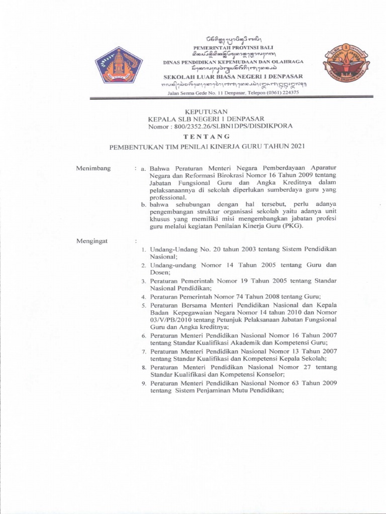 SK Tim PKG 2021 | PDF