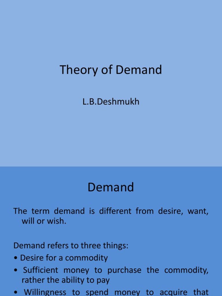 Theory of Demand | PDF | Demand Curve | Demand