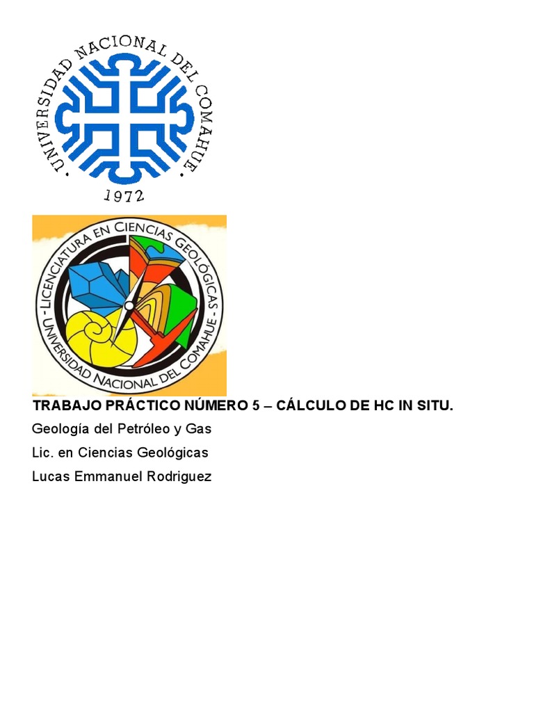 Tp5-Rodriguez Lucas-Calculo HC in Situ | PDF | Petróleo | Física ...