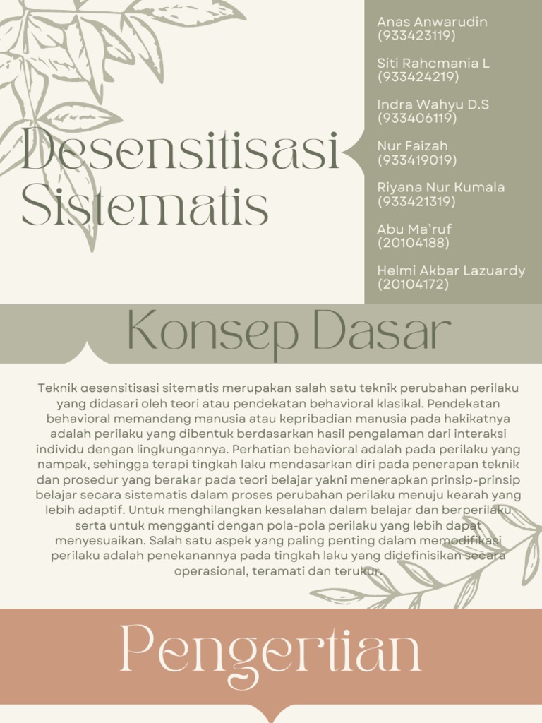Kel 5 Desensitisasi Sistematis | PDF