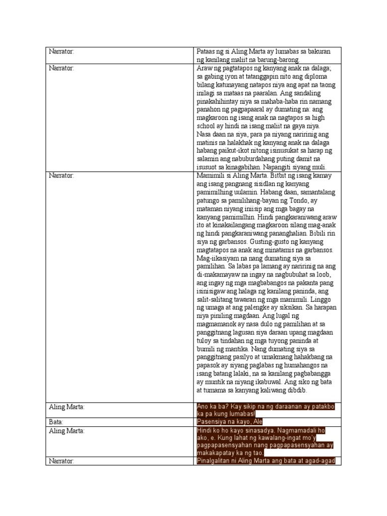 ANG KALUPI SCRIPT | PDF