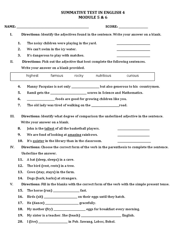 summative test 2nd quarter | PDF