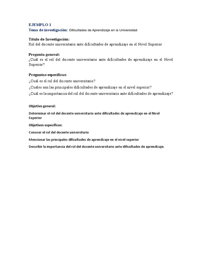 Tema. Pregunta General. Preguntas Específicas. Objetivo General y ...