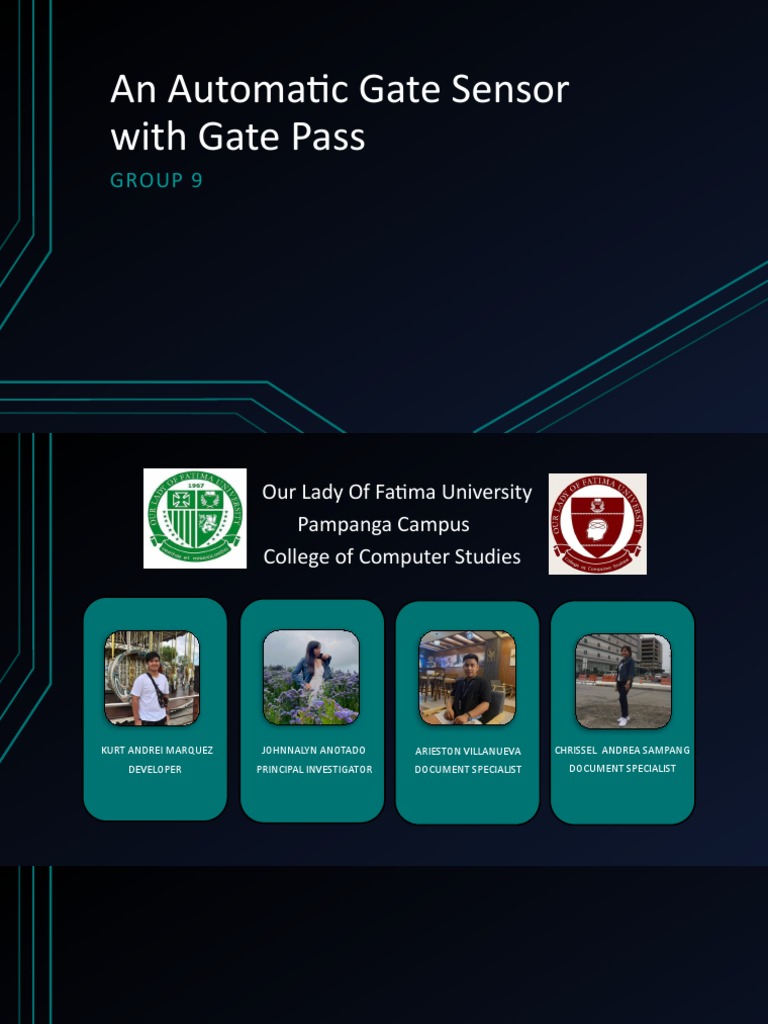 An Automatic Gate Sensor With Gate Pass PPT 1 1 | PDF | Radio Frequency ...