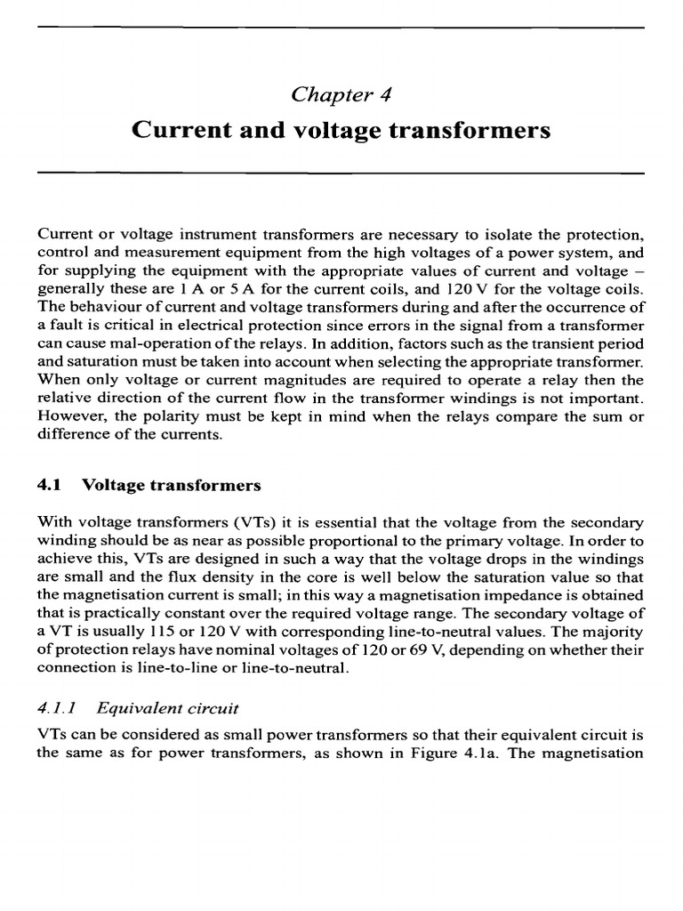 Current and Voltage Transformers | PDF