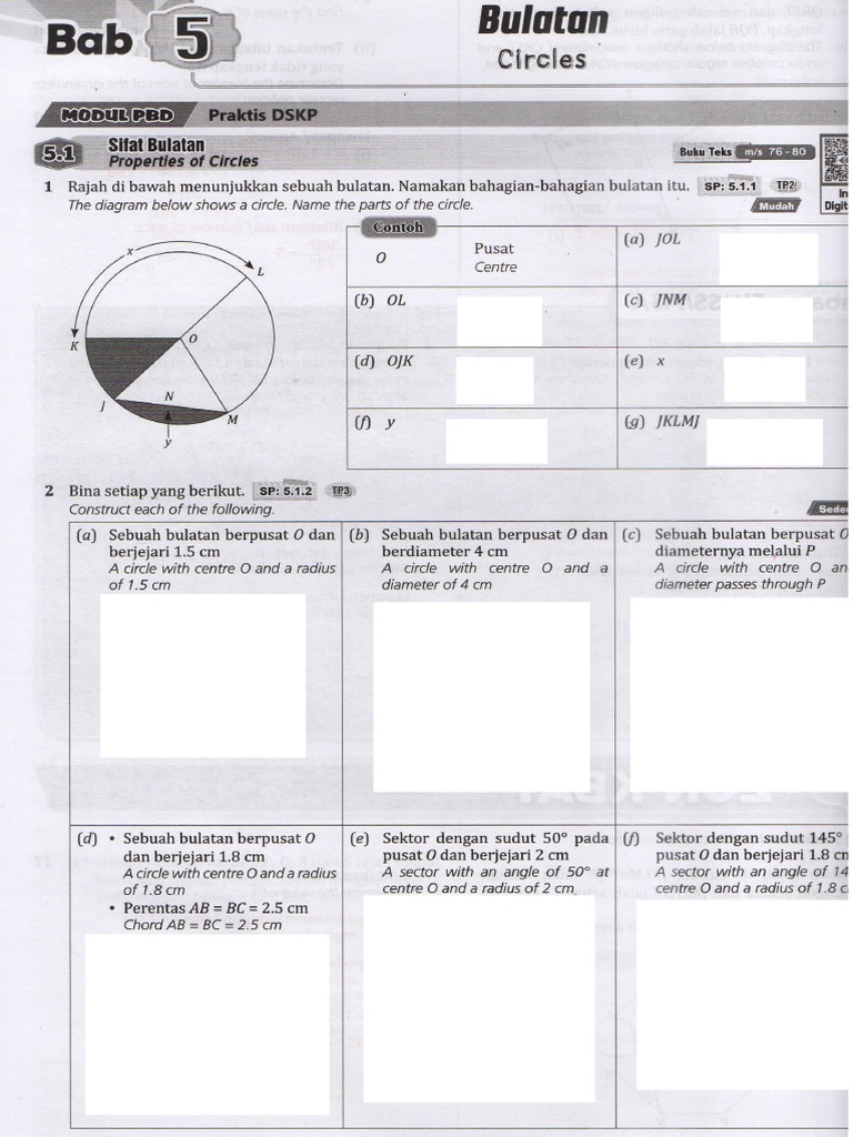 Bab 5 Bulatan edisi pelajar | PDF