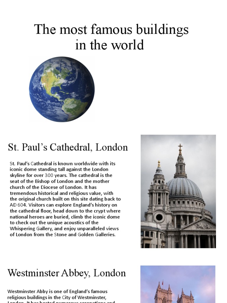 The Most Famous Buildings | PDF | White House | American Government