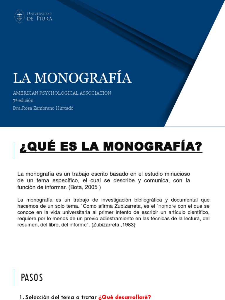 Clase Monografía PPT Material | PDF