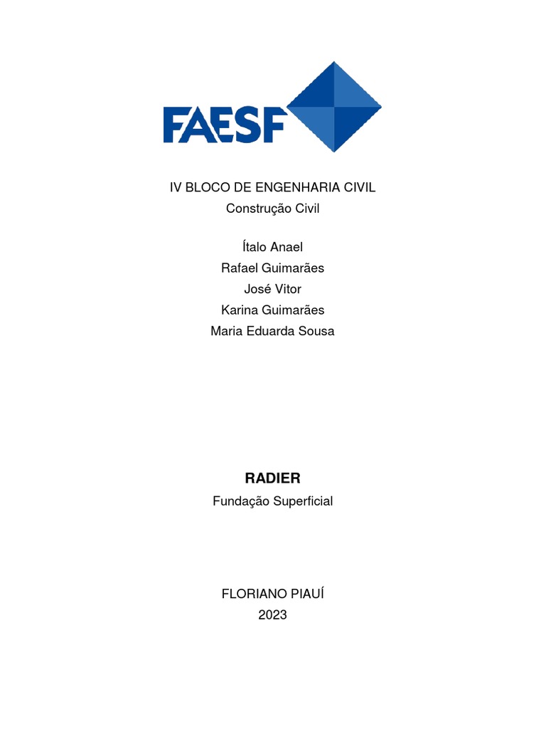 Fundamentos do Radier na Construção Civil | PDF