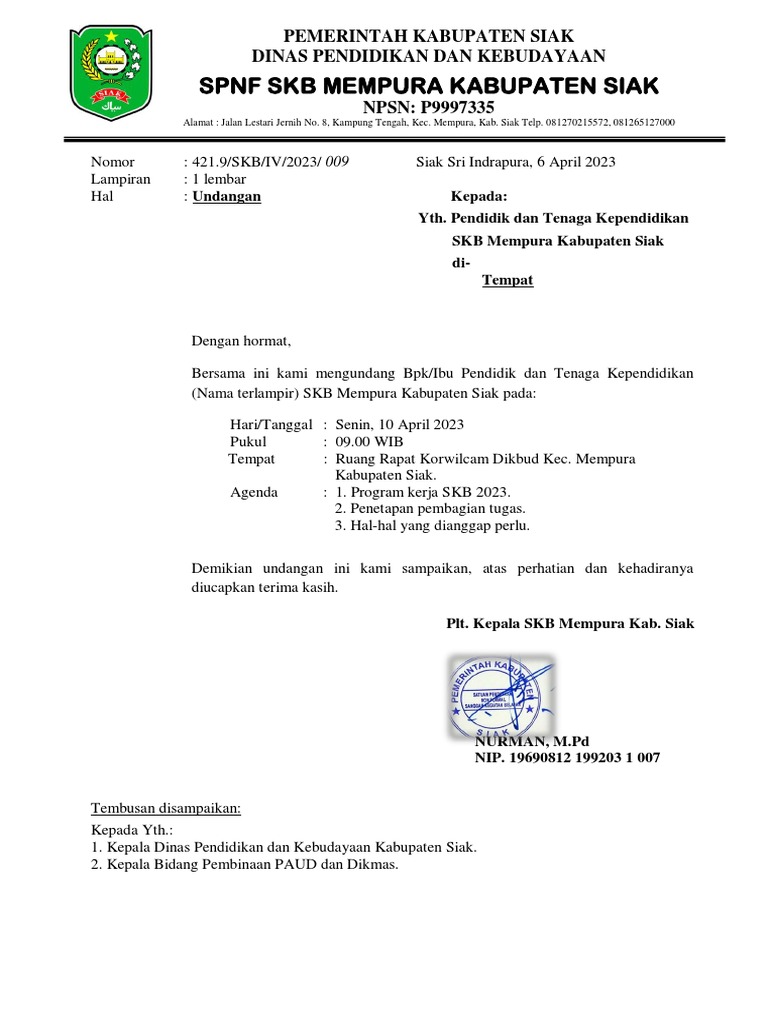 Undangan Rapat 10.04.2023 | PDF Undangan Rapat 10.04.2023 | PDF