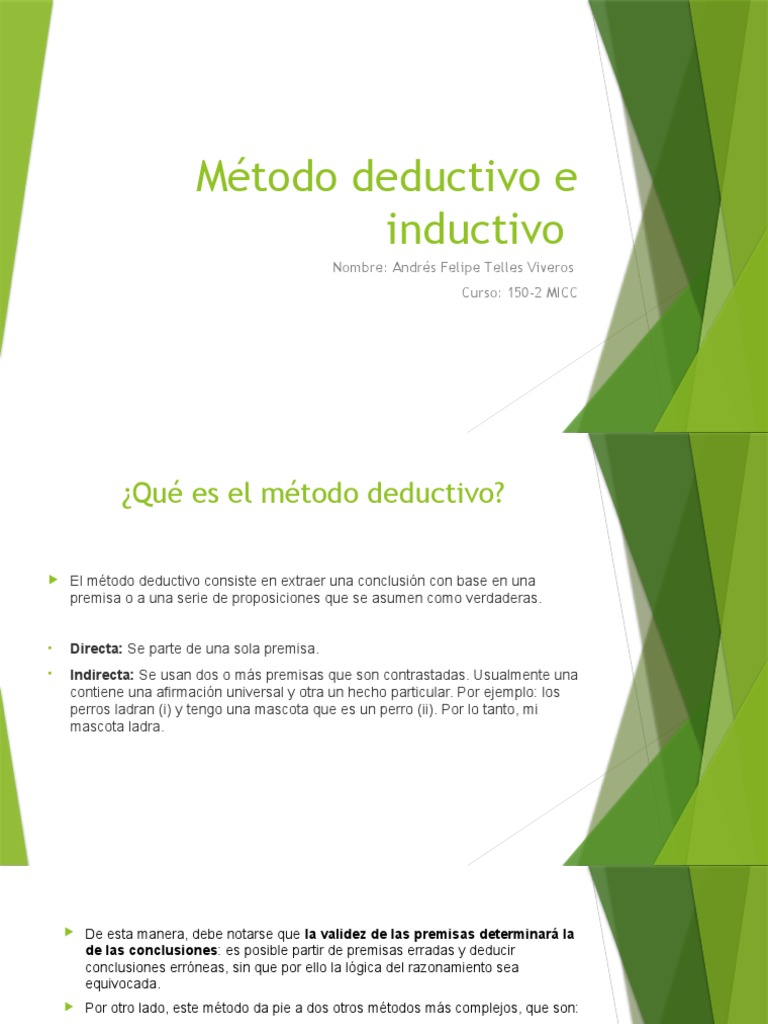 Método Deductivo e Inductivo | PDF