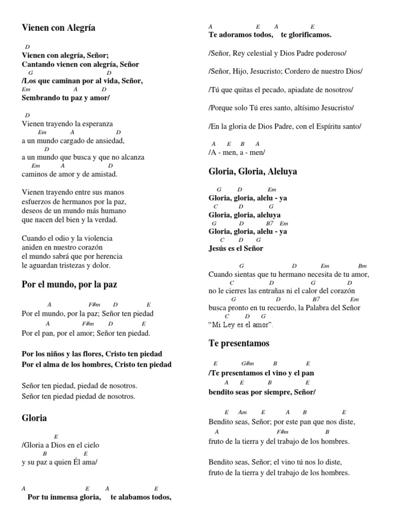 Canciones Para Eucaristía Pdf