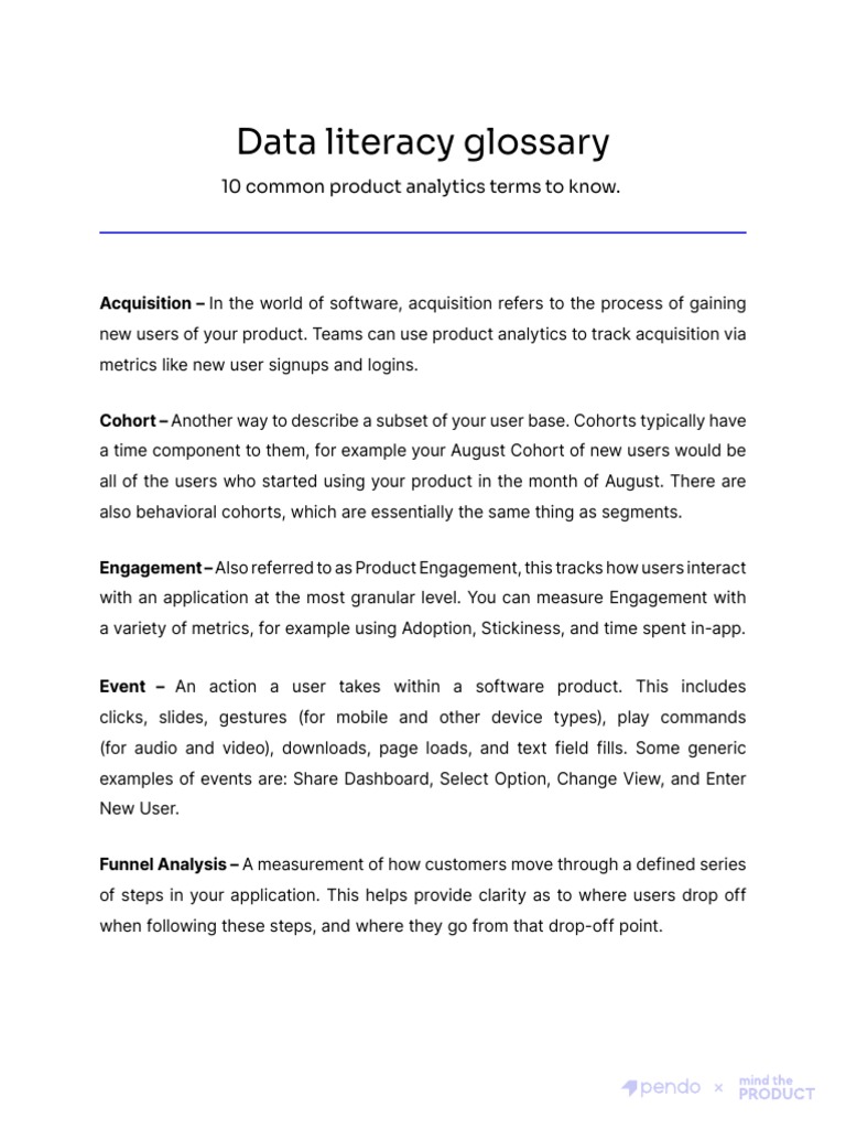 Data Literacy Glossary | Download Free PDF | Analytics | Performance Indicator