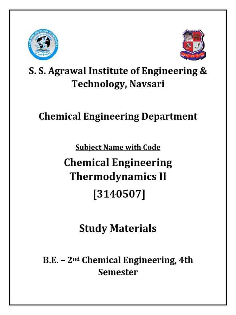 CET II (3140507) Study Material | PDF | Chemical Equilibrium | Gibbs Free Energy