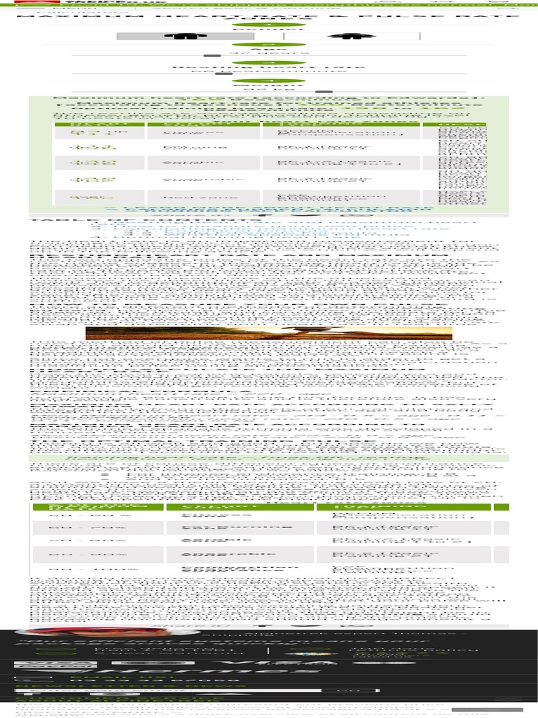 Maximum Heart Rate Calculation Guide | PDF | Heart Rate | Physical Fitness