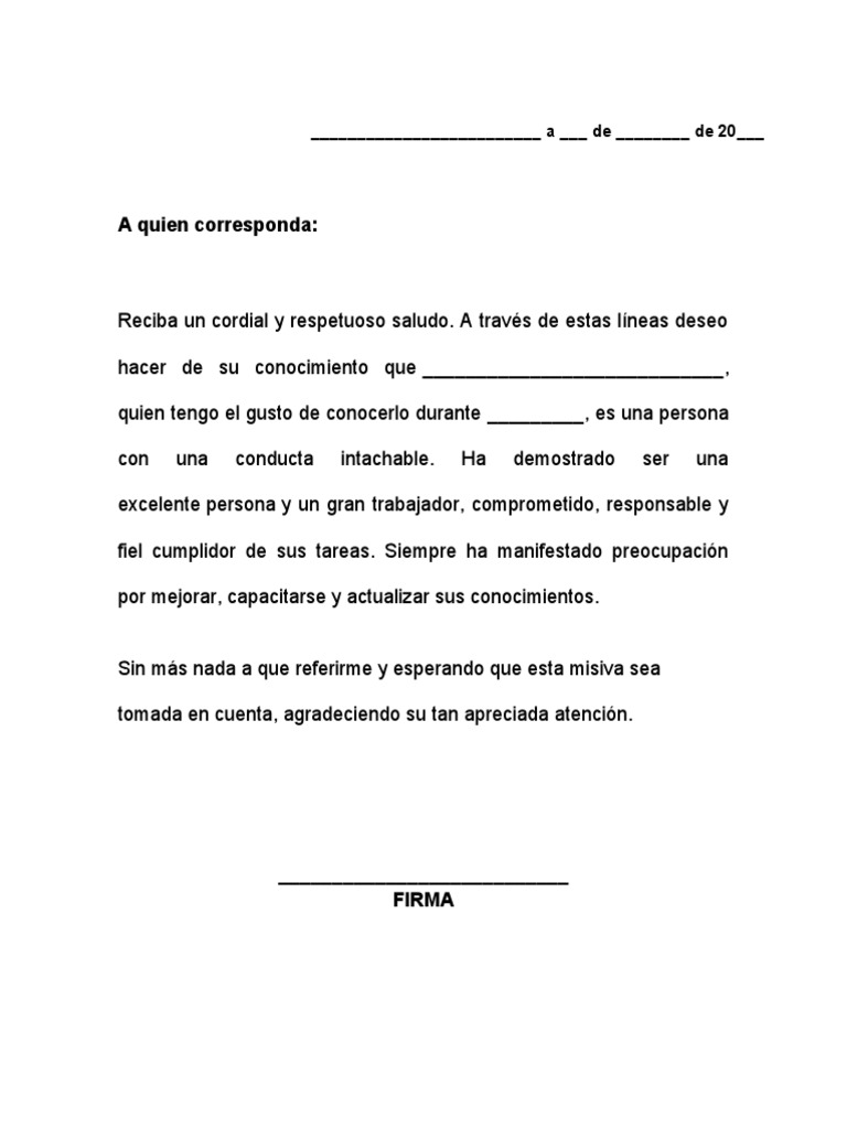 Carta Laboral | PDF