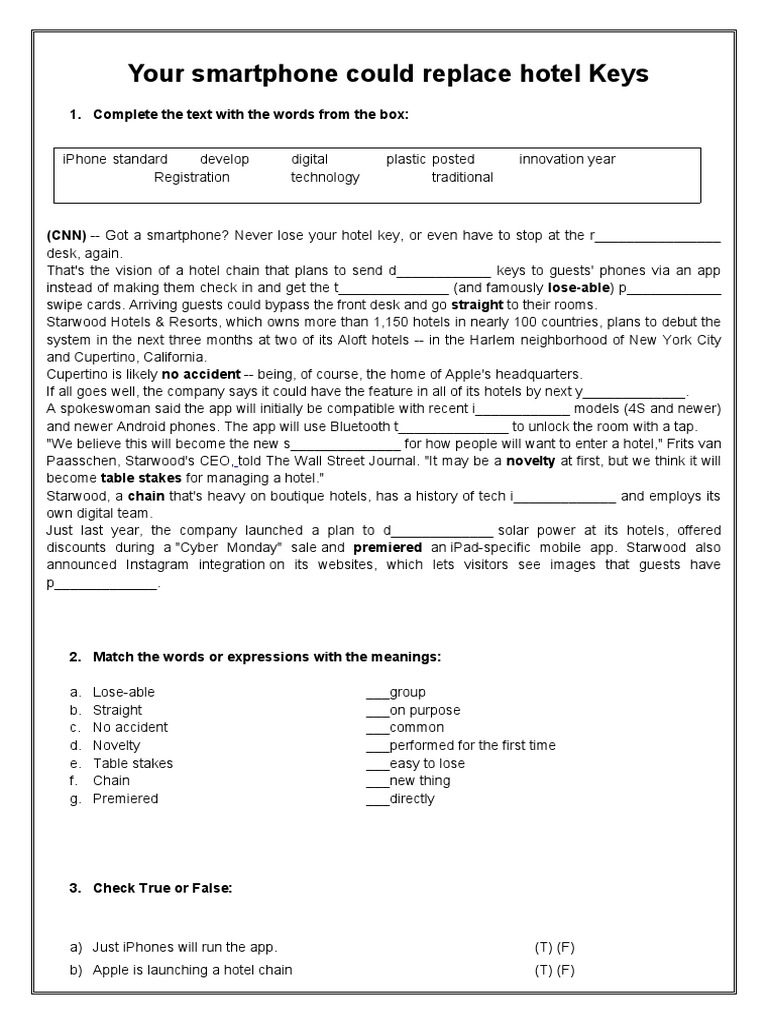 Smartphone Hotel Key Innovation | PDF | Smartphone | I Phone