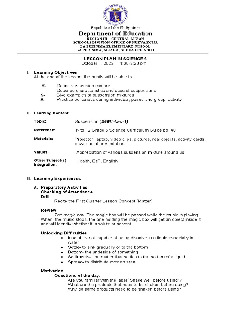First COT | Download Free PDF | Mixture | Suspension (Chemistry)