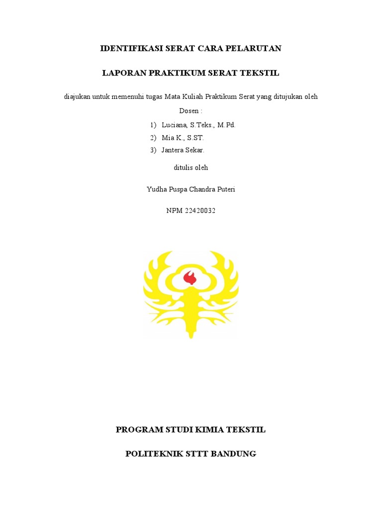 Identifikasi Serat Cara Pelarutan | PDF