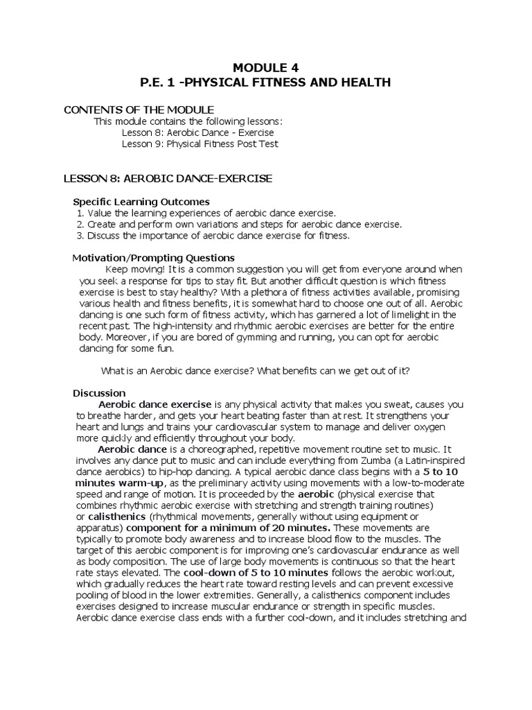 Pe 1 Module 4 | PDF