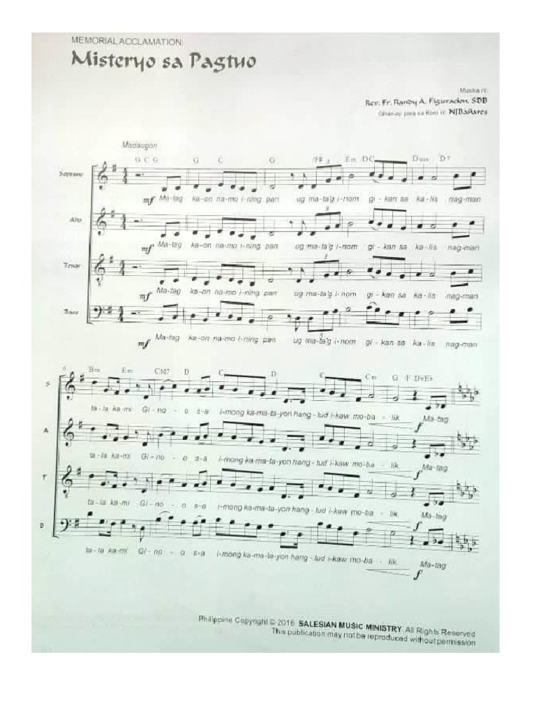 Misteryo Sa Pagtuo Satb | PDF
