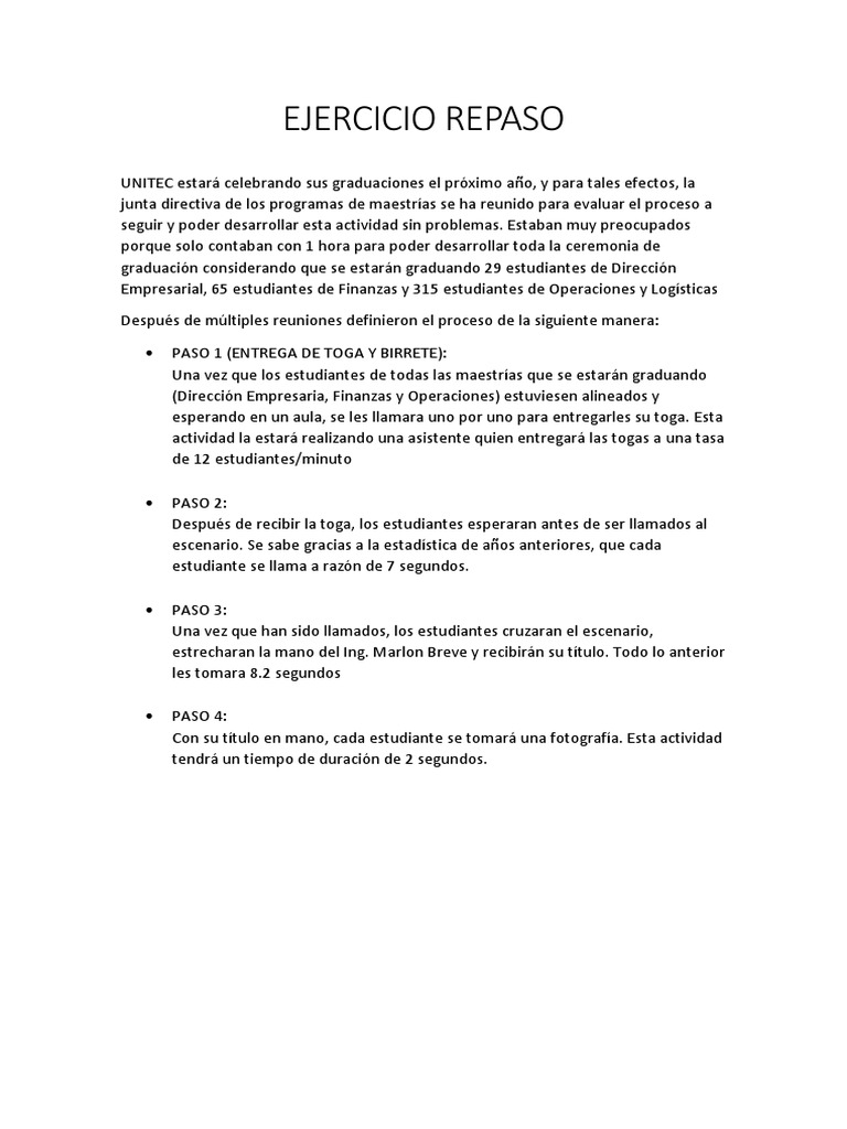 Ejercicio Repaso | PDF