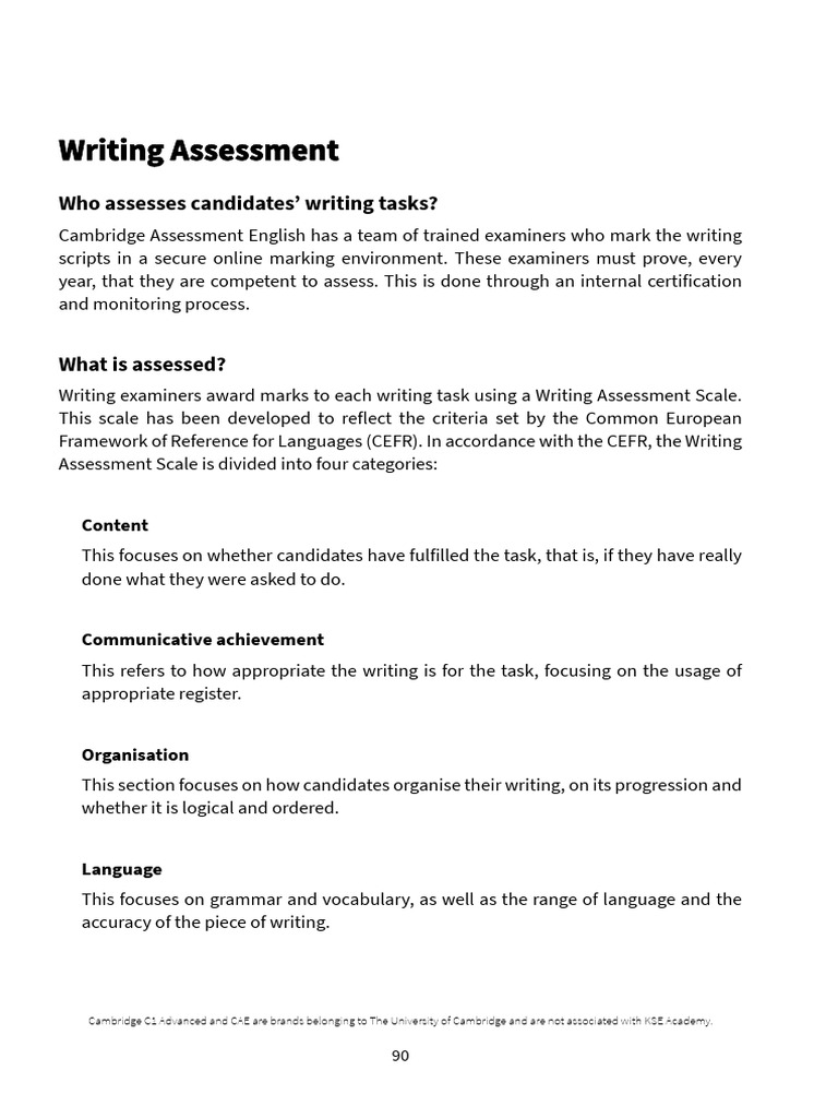 Writing Assessment | PDF