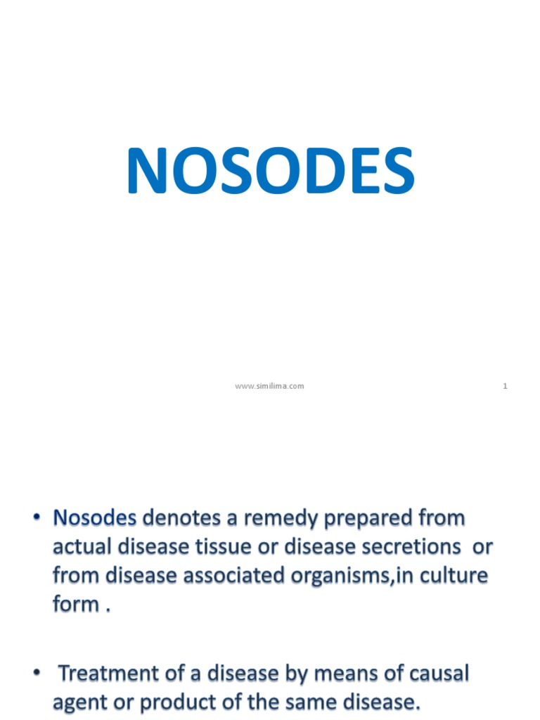 Nosodes in Homoeopathy | Download Free PDF | Tuberculosis | Homeopathy
