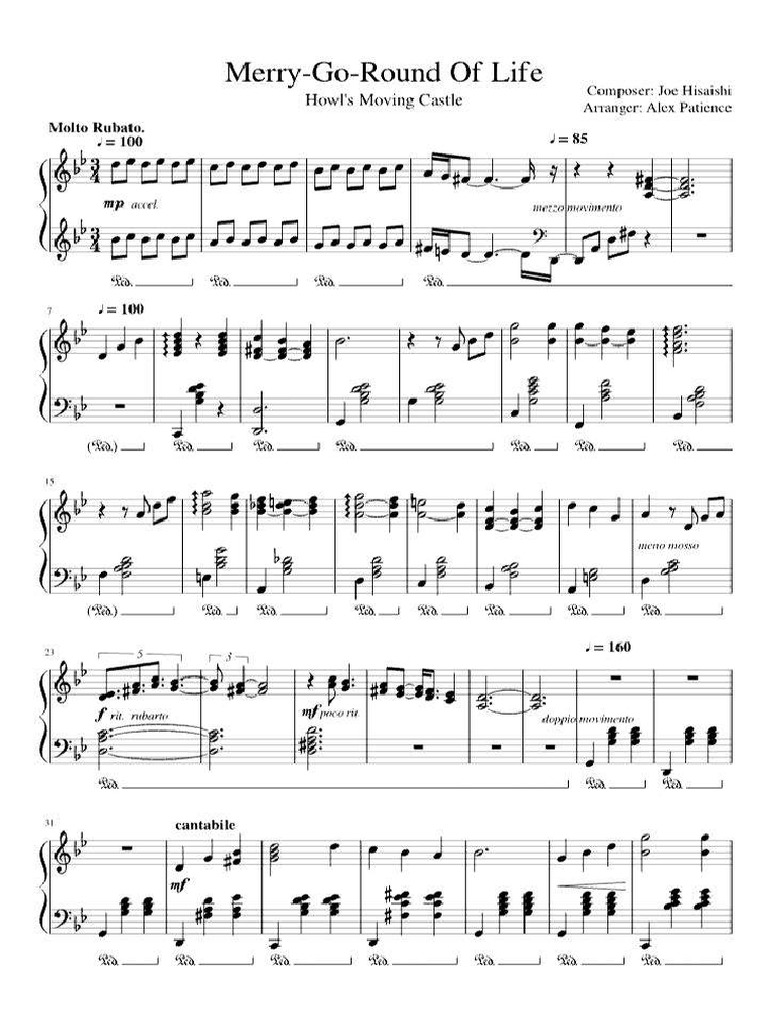 Howls Moving Castle Sheet | PDF