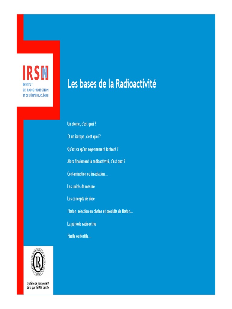 Comprendre les bases de la radioactivité – la radioactivité définition ...