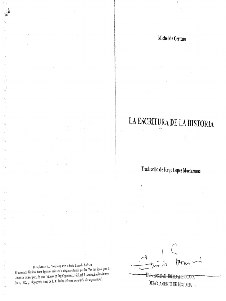Michel de Certeau - La Escritura de La Historia-Universidad ...