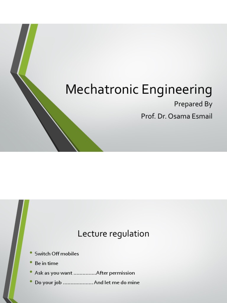 Mechatronic 1 | PDF