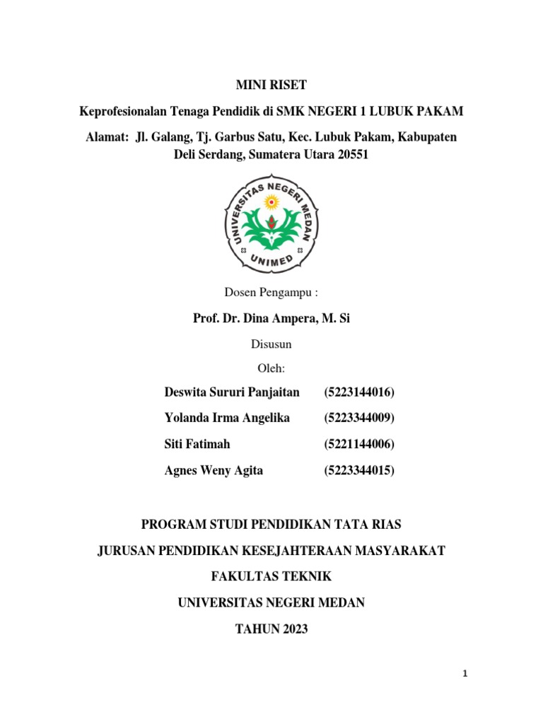 Mini Riset Profesi Kependidikan | PDF