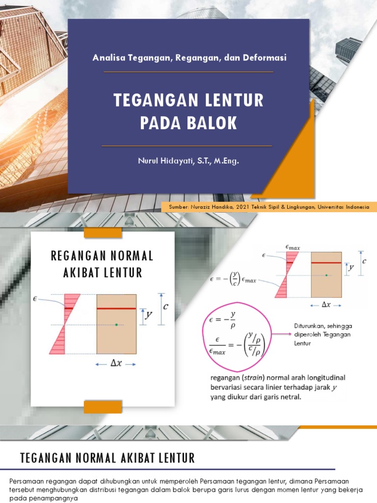Tegangan Lentur Pada Balok | PDF