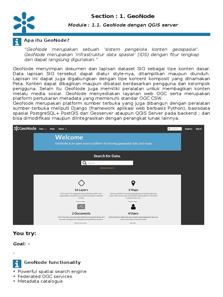 1.1. GeoNode-GeoNode Dengan QGIS Server | PDF