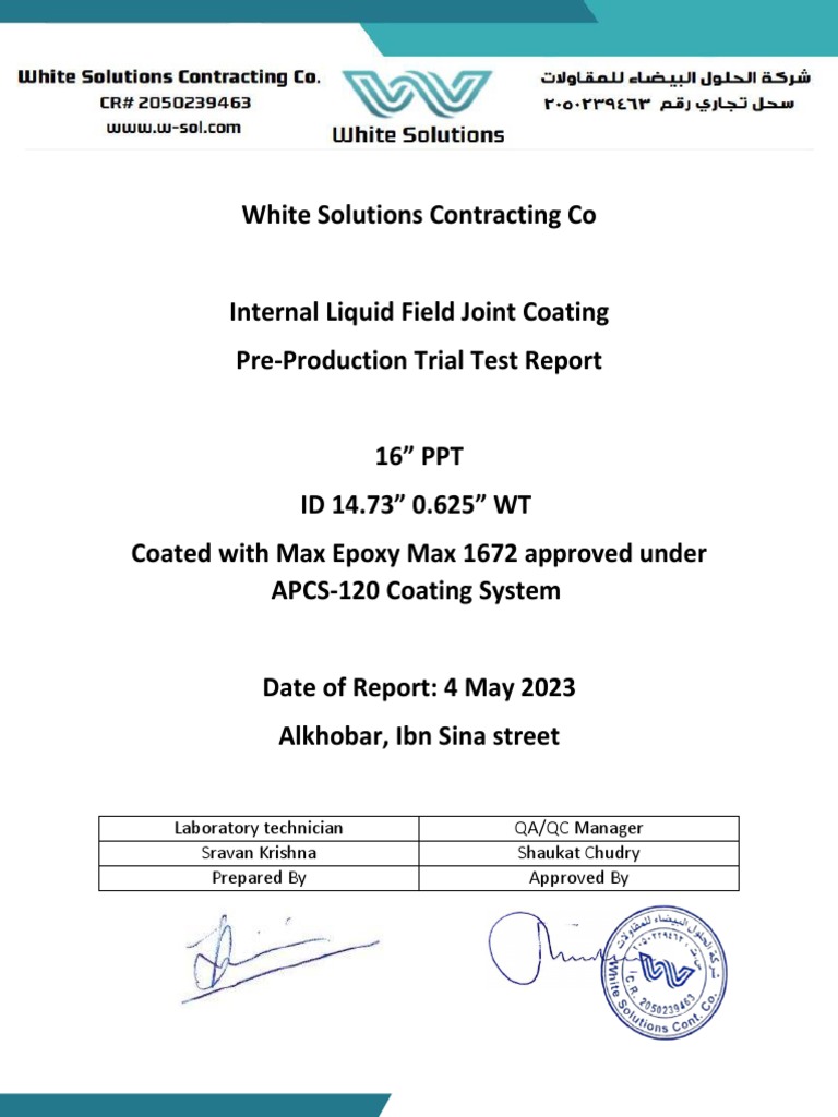 WSC Shaybah Testreport 16in 4-5-2023 | PDF