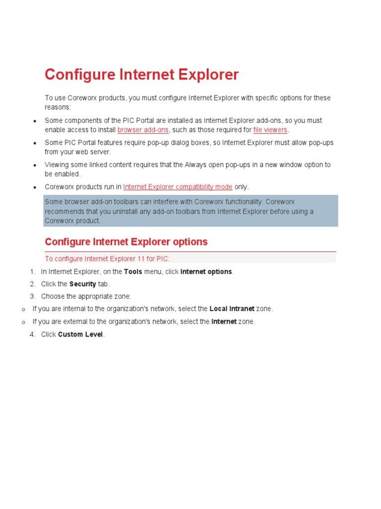 Client Configuration Readme | PDF | Internet Explorer | Internet