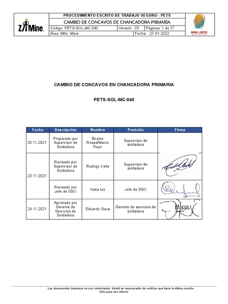 PETS-SOL-MC- CAMBIOS DE CONCAVOS | PDF | Soldadura | Construcción