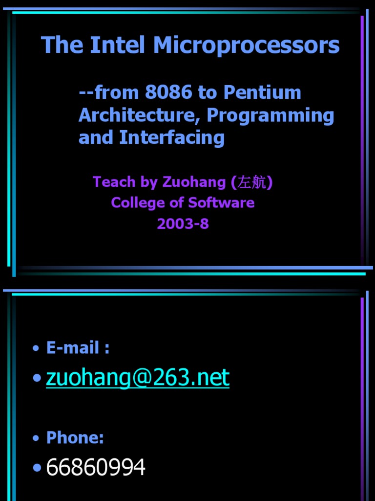 1-2the Intel Microprocessors | PDF | Binary Coded Decimal | Central Processing Unit