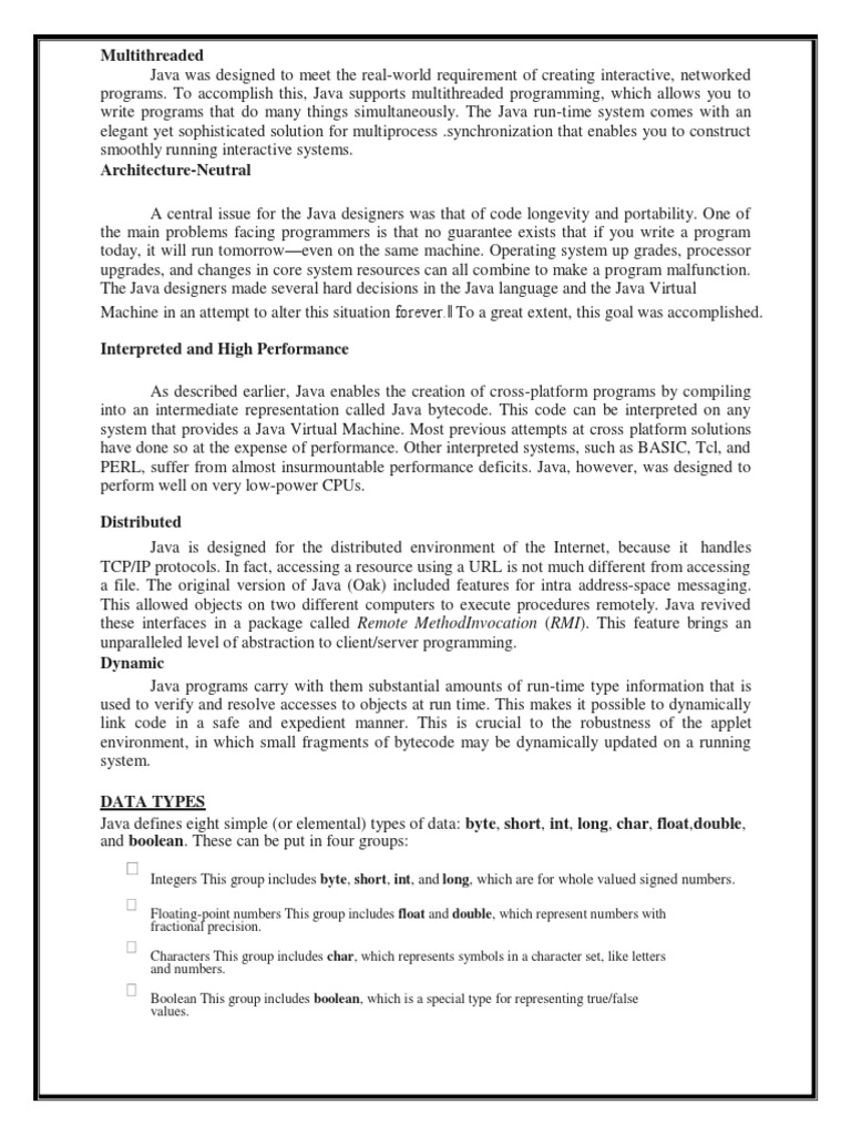 Java Programming3 Pdf Data Type Integer Computer Science 