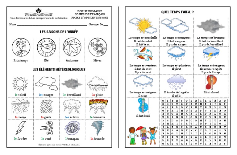 Apprendre les saisons et le temps | PDF | Orage | Phénomène physique