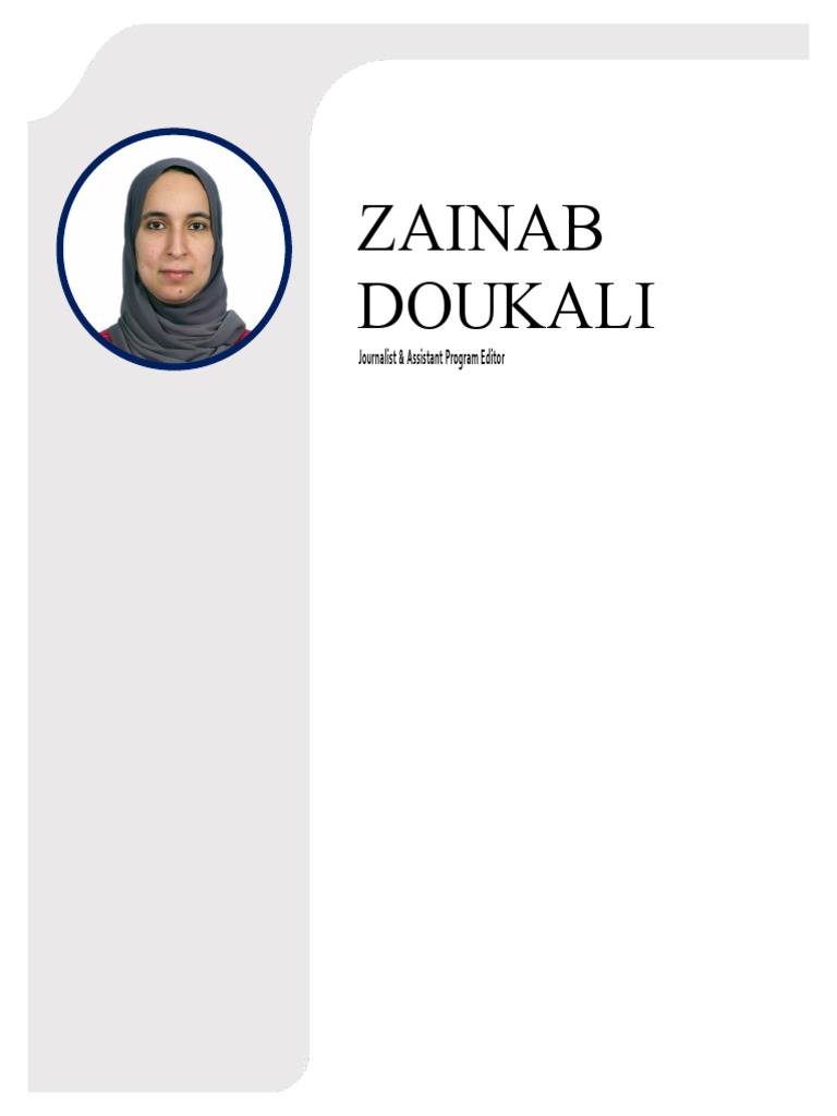 Zainab Doukali Resume-2021 | PDF