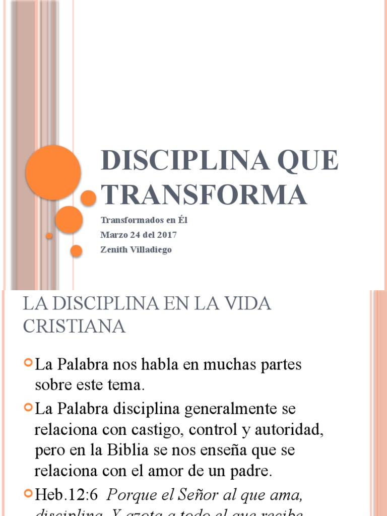 Disciplina Que Nos Transforma | PDF | Disciplinas | Cristo (título)