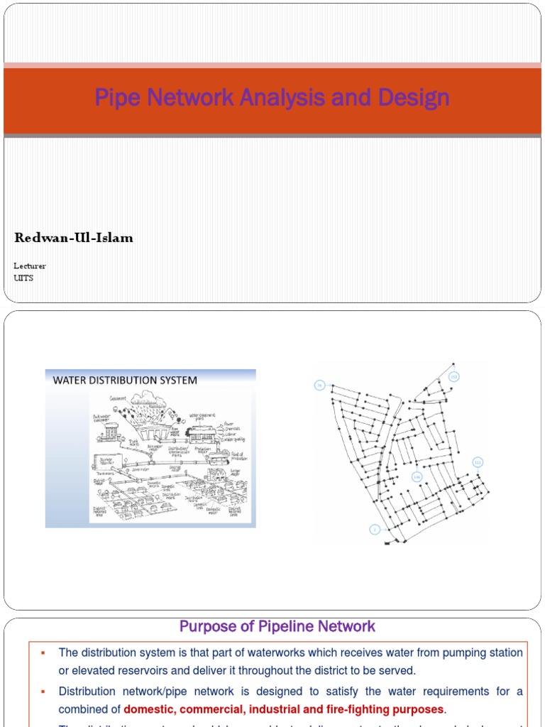Pipe Network Design and Analysis Guide | PDF