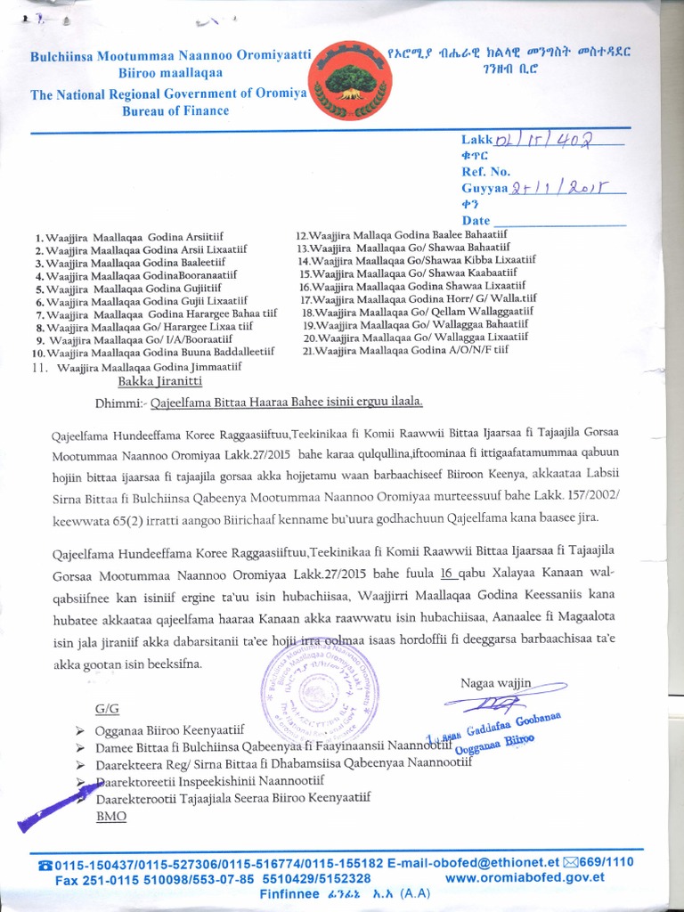 Qajeelfama Lakk.272015 | PDF